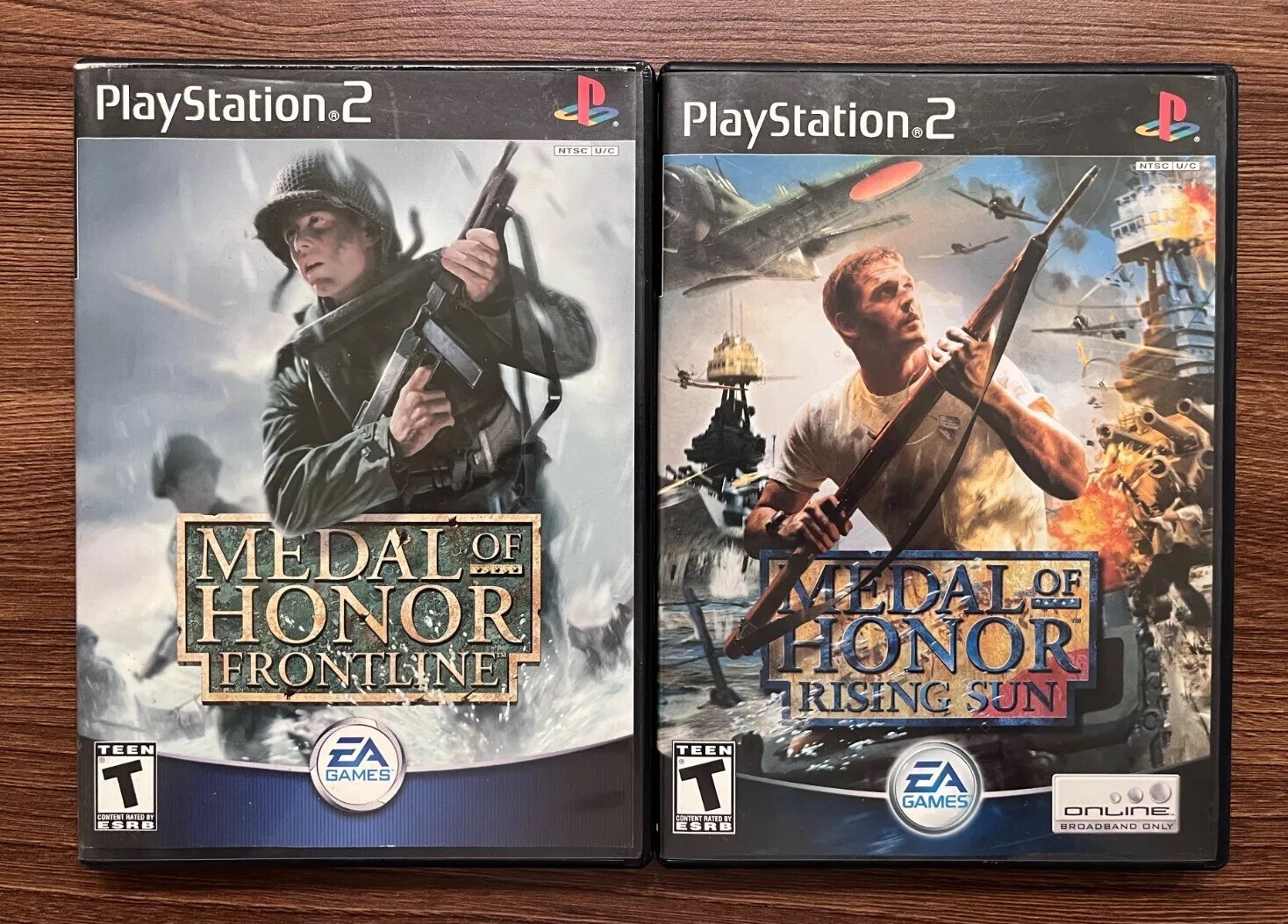 Medal of Honor PS2 Game Lot Frontline & Rising Sun CIB Black Label ...