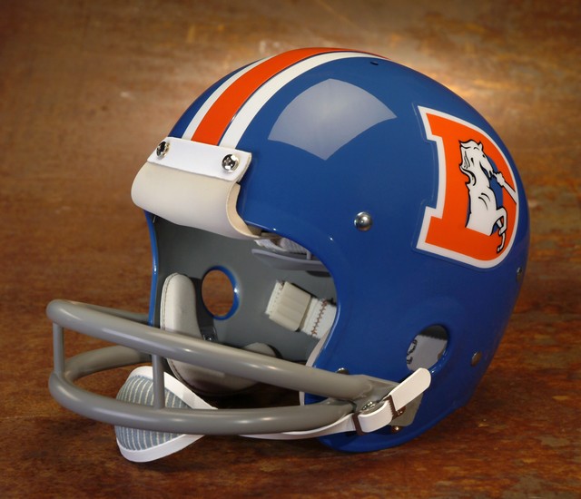 Denver Broncos style NFL Vintage Suspension Football Helmet - FLOYD ...
