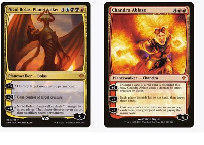 Nicol Bolas + Chandra Ablaze + 20 Random Rares MTG Magic BDAY XMAS GIFT ...
