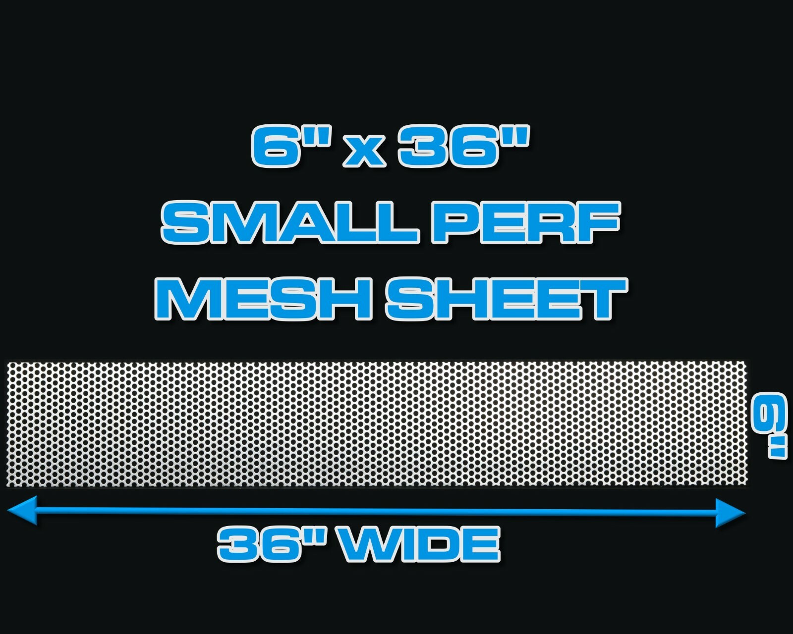 CCG UNIVERSAL 6" x 36" SMALL PERFORATED ALUMINUM GRILL GRILLE MESH ...