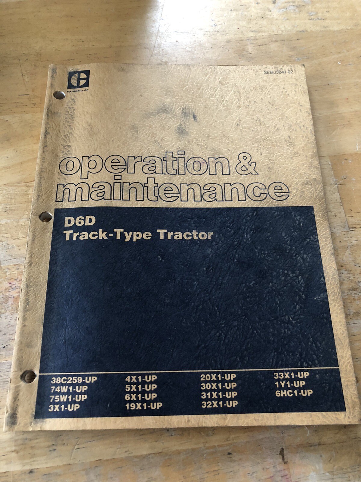 CAT Operation & Maintenance D6D Track-Type Tractor SEBU5941-02 for sale ...