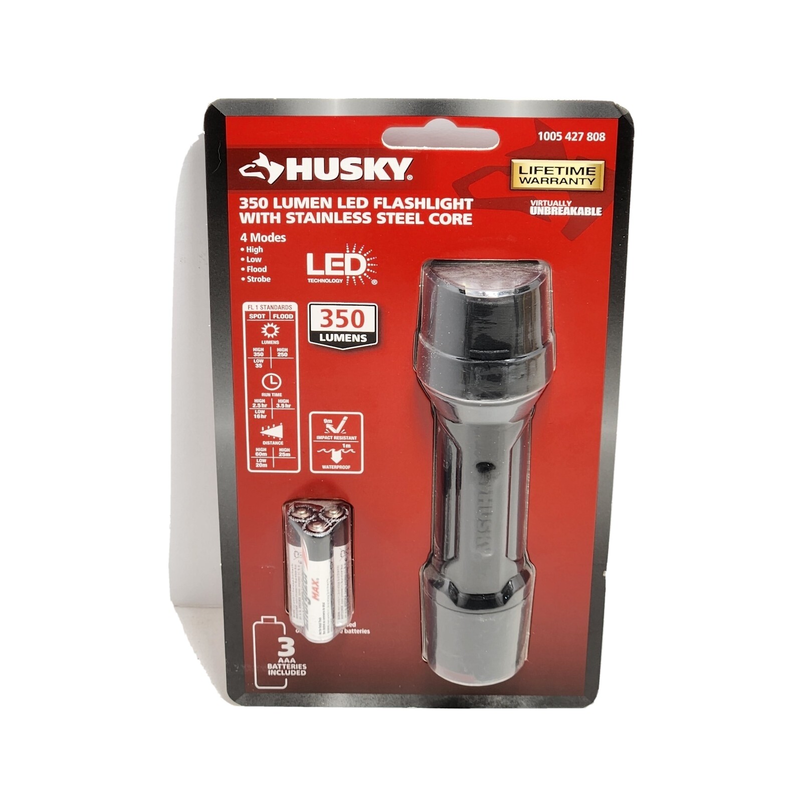 HUSKY (1005-427-808) 350 Lumens Tough Stainless Steel Core LED ...