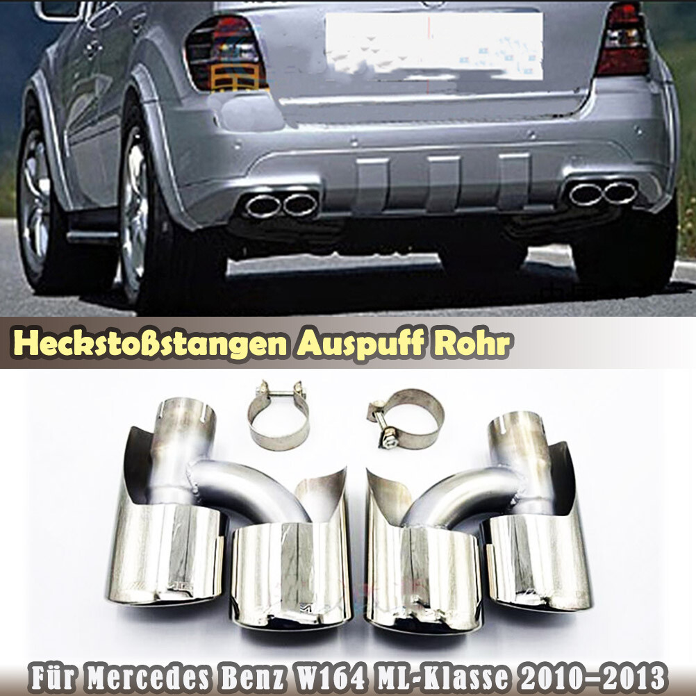 Für Mercedes Benz W164 ML-Klasse 2010–2013 Endrohre Auspuffblende ...
