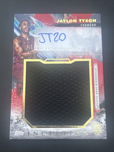 2024-25 Topps Inception JAYLON TYSON Rookie Jumbo Relic Autograph Red ...