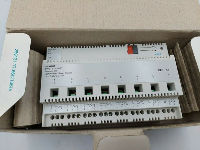 Siemens 5wg1512-1ab01 Instabus Load Switch N512 EIB Load-break 8x 16a ...