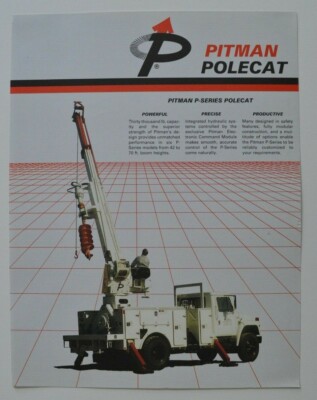 PITMAN P-Series POLECAT 1980s dealer sheet brochure - English - Canada ...