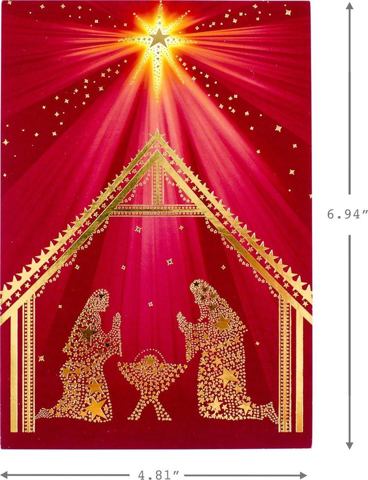 Hallmark Religious Christmas Boxed Cards, Nativity Scene (16 Christmas ...