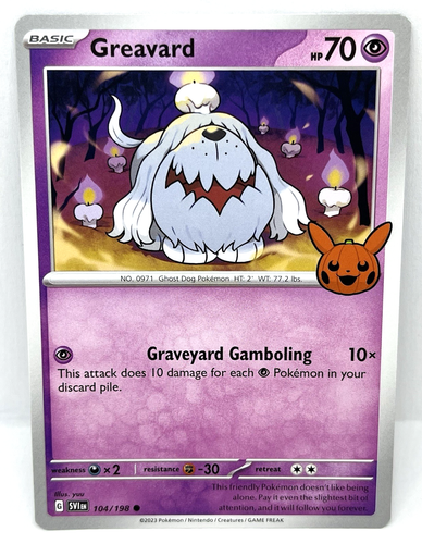 Greavard - 104/198 Pokémon TCG Halloween Stamp Trick or Trade Pokemon ...