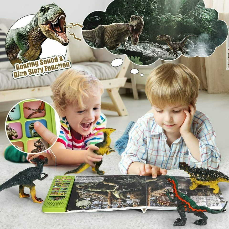 Dinosaurs Sound Book,12pcs Interactive Dino Action Figure Toys For ...