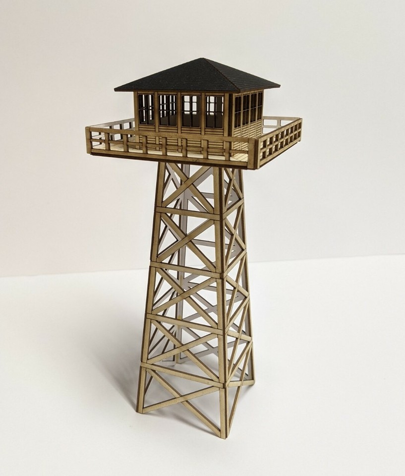 HO Scale Forest Fire Watch Tower Kit - Laser Cut Model Train Scenery ...