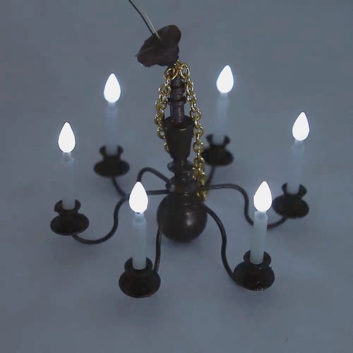 1:12 Scale Dollhouse Miniature Vintage Lamp Light Chandelier Victoria ...