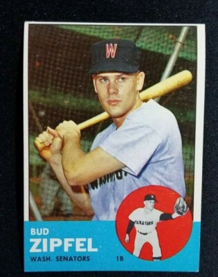 1963 Topps Baseball #69, BUD ZIPFEL, Washington Senators, NM | eBay