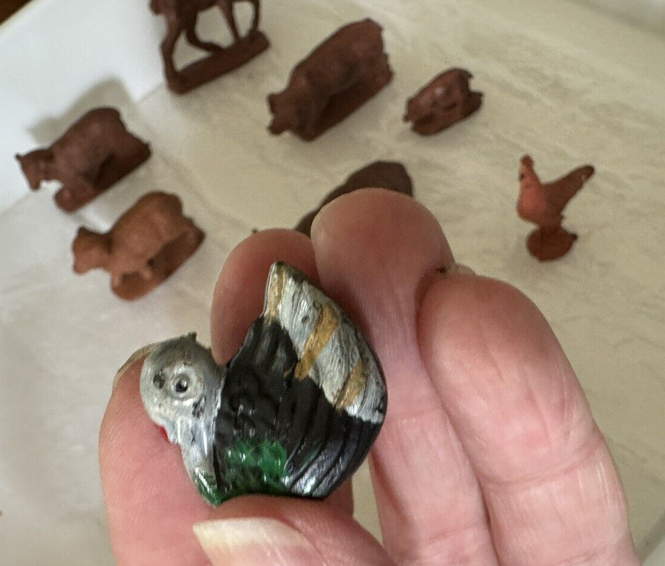 Large lot 27+ vintage farm animal figurines composition England Goat ...