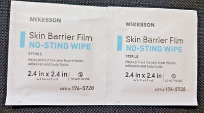 McKesson Ostomy No-Sting Skin Barrier Film Wipes (25) | eBay