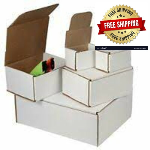 50 5x3x2 Cardboard Paper Boxes Mailing Packing Shipping White Box ...