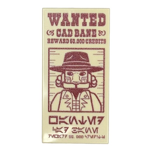 Lego Star Wars Cad Bane Wanted Poster Brick 2x4 Tile - On Offical Lego ...