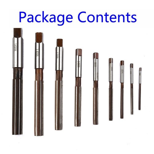 9 Pcs/Set Tool Hand Reamers H8 Chucking Straight Metal Reamer ...