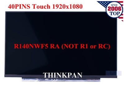 New 14" FHD LCD LED Touch Screen Display for R140NWF5 RA 40pins ...