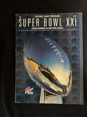 1987 Super Bowl XXIII 23 Program Denver Broncos vs NY Giants | eBay