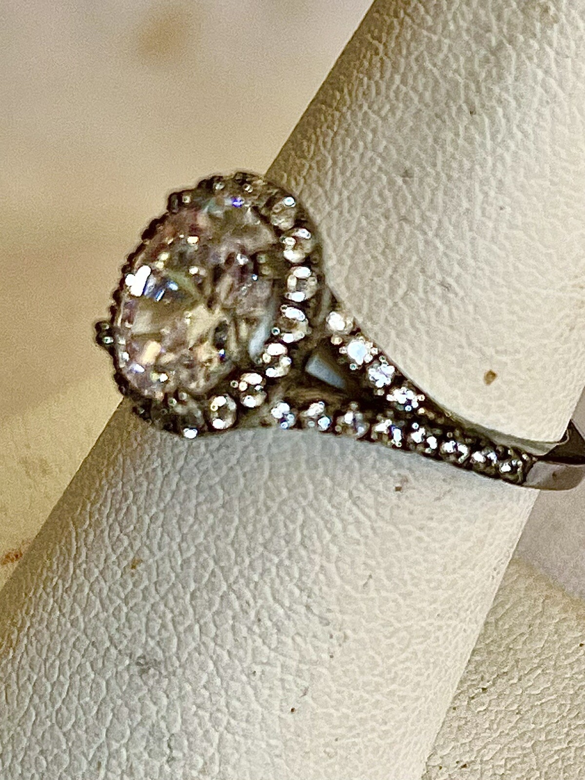 Stauer diamondaura engagement ring US sz 8 sparkler | eBay