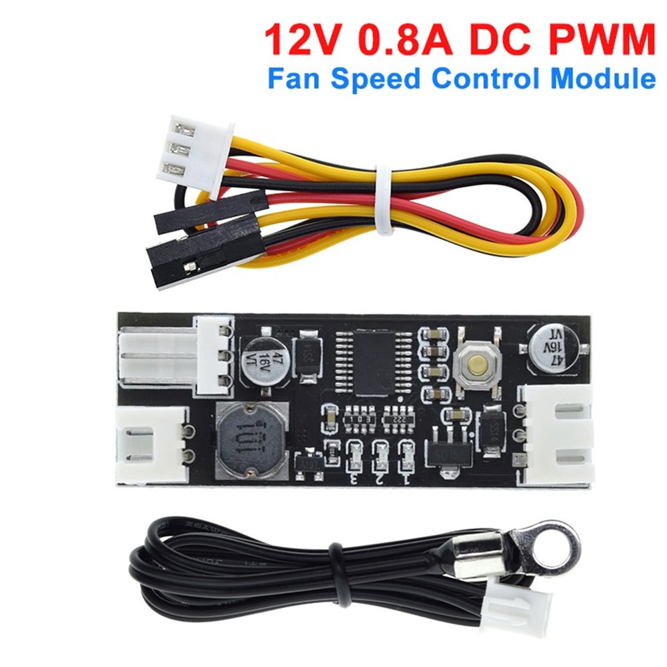 Single 12V 0.8A DC PWM 2-3 Wire Fan Temperature Control Speed ...