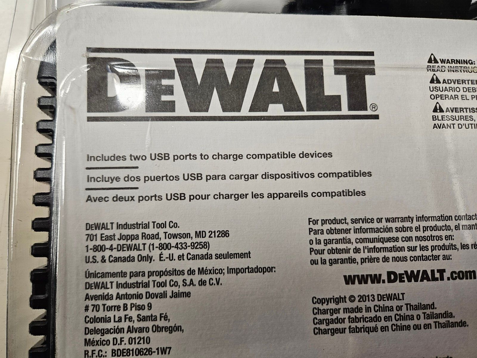 GENUINE DEWALT DCB102 12V-20V MAX Jobsite Charging Station NEW DUAL ...