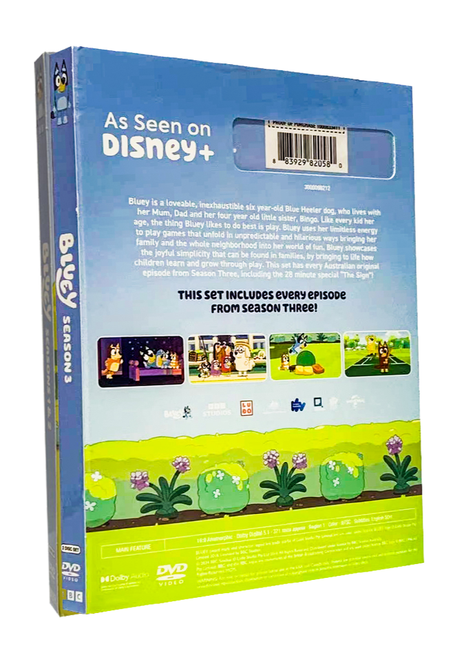 Bluey : The Complete TV Series, Season 1-2+3 (DVD 6-Disc Box-Set) US ...