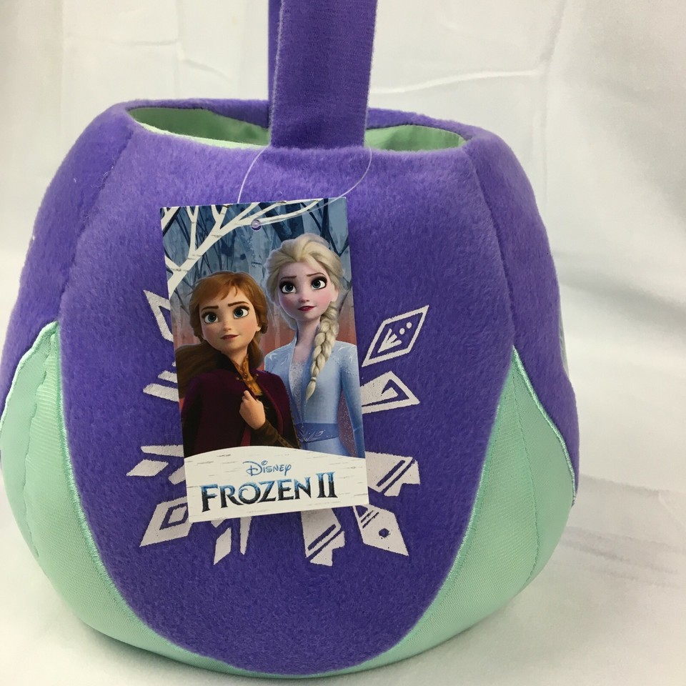 NEW Disney Frozen Anna Elsa Plush Basket Halloween Easter Gift Storage ...
