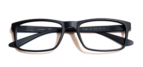 CALVIN KLEIN CK19569 001 BLACK MATTE 2210 UNISEX AUTHENTIC EYEGLASSES ...