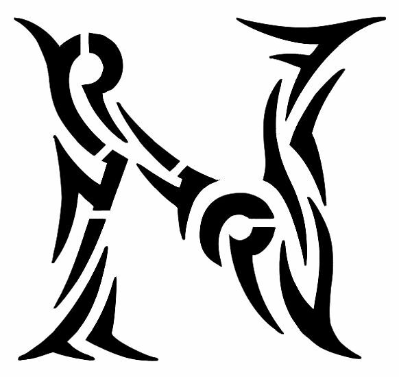 TRIBAL ALPHABET Stencil Letter Name Initial 4" 5" 6" 7" Inch ABCs ...