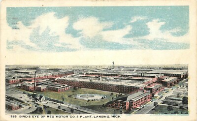 1920 Birdseye View of REO Motor Company Plant, Lansing, Michigan ...