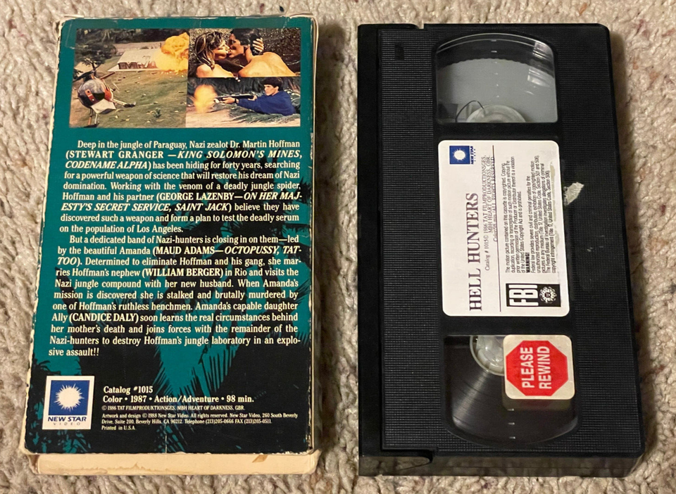 Hell Hunters VHS rare 1987 action Candice Daly Maud Adams George ...