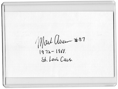 MARK ARNESON NFL Cardinals Auto Autographed Signed 3x5 Index Card | eBay