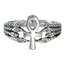 Egyptian Ankh Protective Serpent Ring Sterling Silver Sizes 4-15 ...