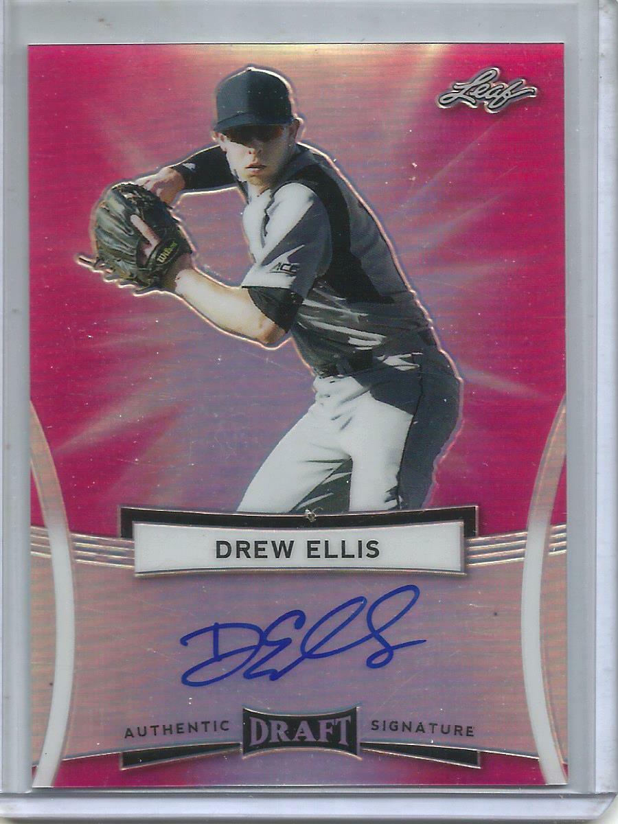 Drew Ellis 2017 Leaf Draft Pink Refractor Autograph #8/10 | eBay