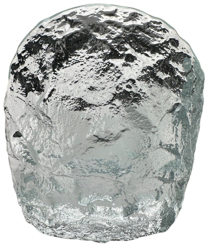 BLUE RIBBON GLASS Scottie Dog Crackle Ice Wedge Bookends Hand Crafted 5 ...