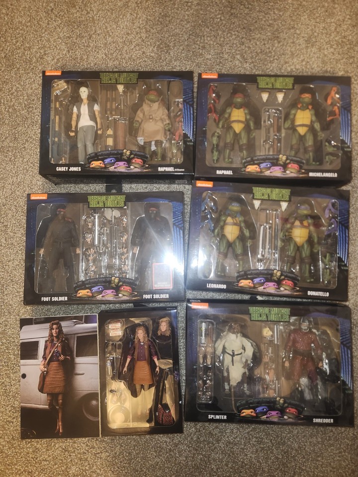 NECA Teenage Mutant Ninja Turtles 1990 Movie Lot 2 Packs And April O ...
