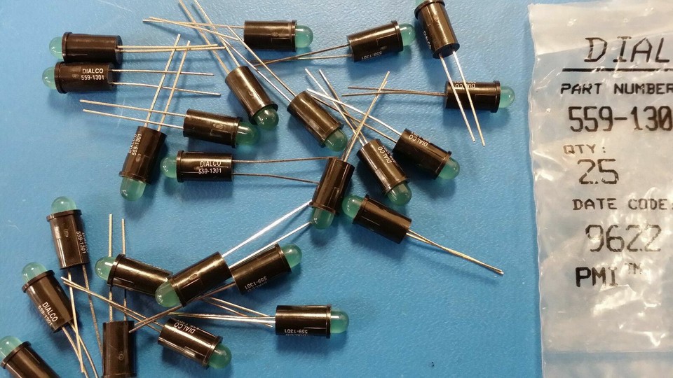 (5 PCS) 559-1301-001 DIALIGHT LED Uni-Color Green 565nm 2-Pin | eBay