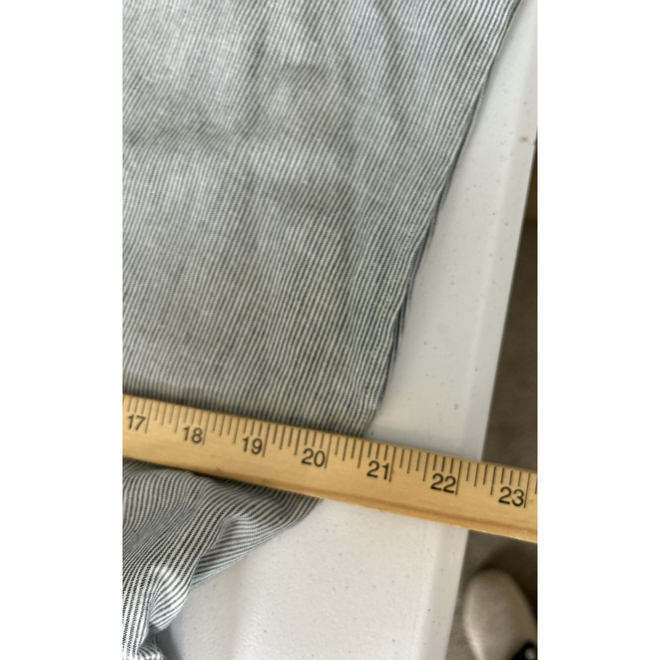 Anthropologie AISH Ava Dress Blue/Natural Stripe Cotton Caftan Maxi S/M ...