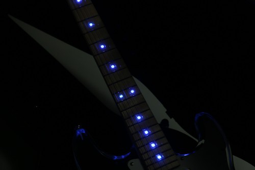 LED Light Electric Guitar Frets Light Guitar Acrylic Body Crystal Free ...