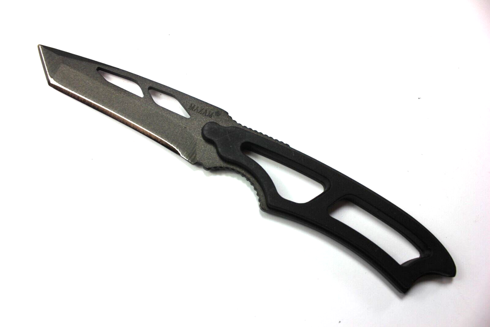 RARE/DISCONTINUED MAXAM Fixed Blade Neck Knife w/ Original Chain Sheath ...