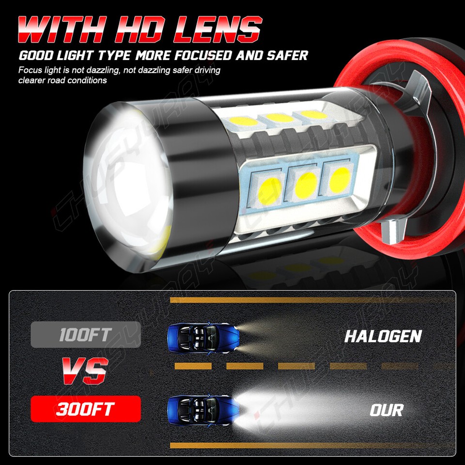 For Acura TL 2010-2014 - 8PCS Front LED HID Headlights Hi/Lo+DRL Fog ...