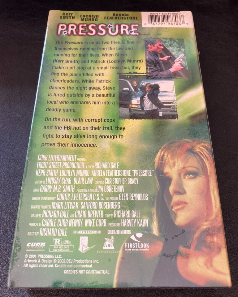 Pressure (VHS, 2002) - Kerr Smith, Angela Featherstone - Brand New and ...