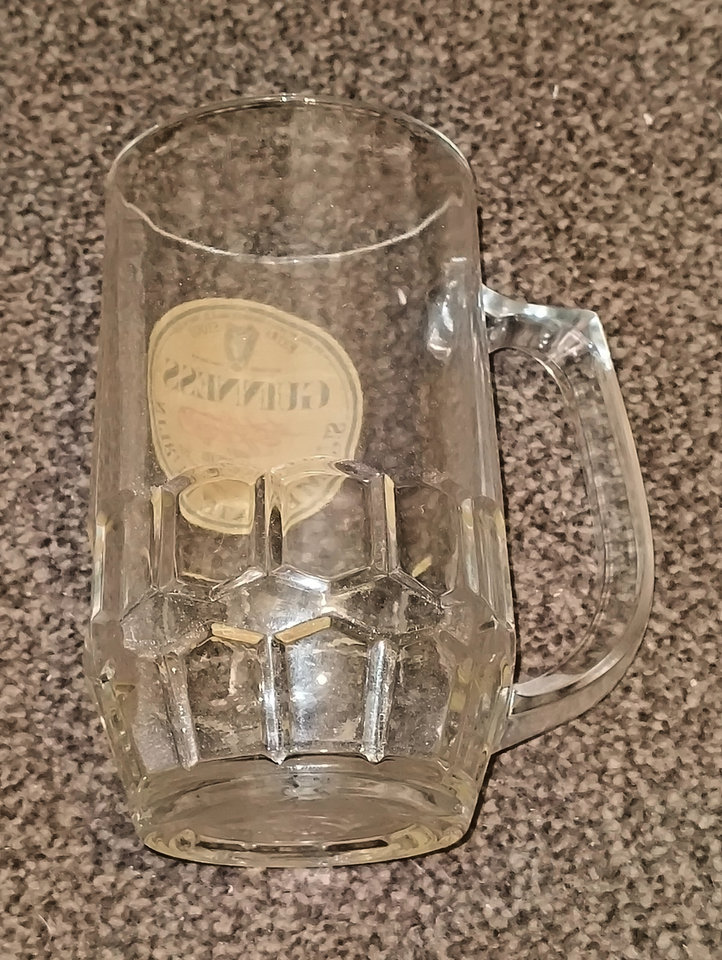 Guinness Extra Stout Glass Mug Tankard Dimple Beer Stein St James's ...