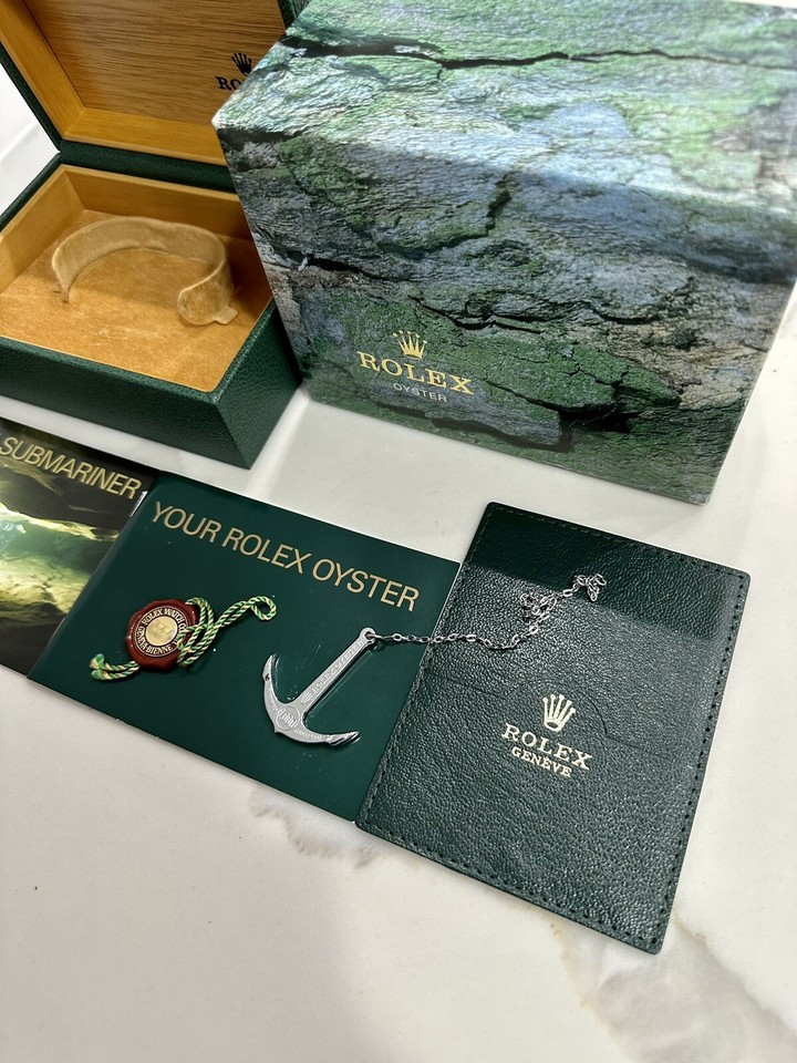GENUINE Vintage Rolex Submariner 14060 M Watch Box Booklet Anchor FULL ...