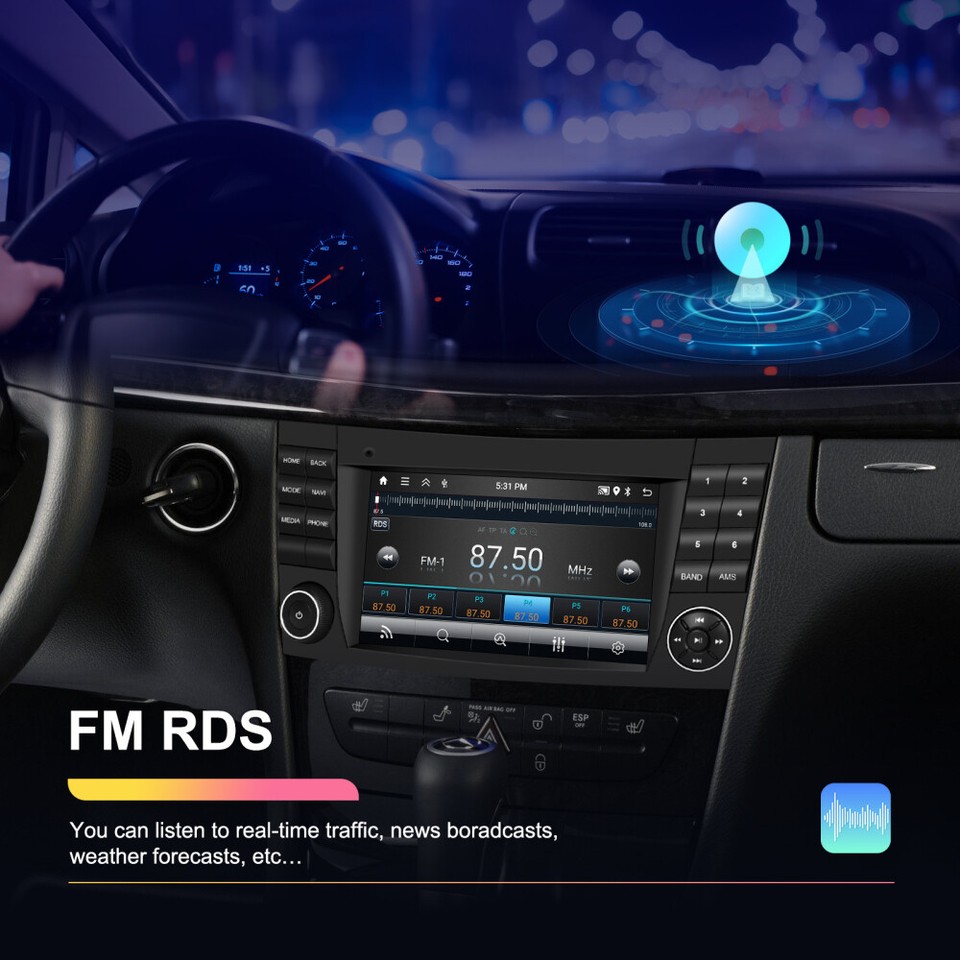 For Mercedes Benz W211 E320 E350 E500 CLS550 Car Stereo Radio Carplay ...