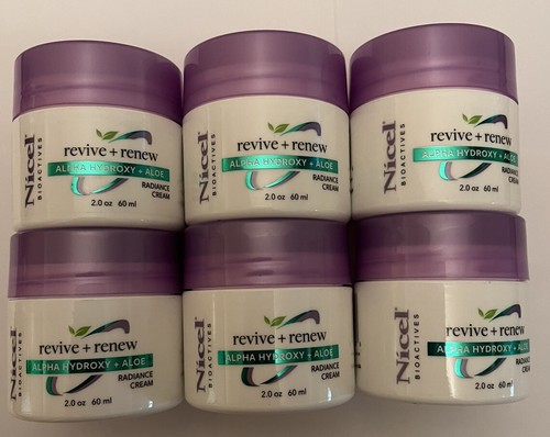 Lot of 6 Nicel Bioactives Revive + Renew Alpha Hydroxy + Aloe Radiance ...