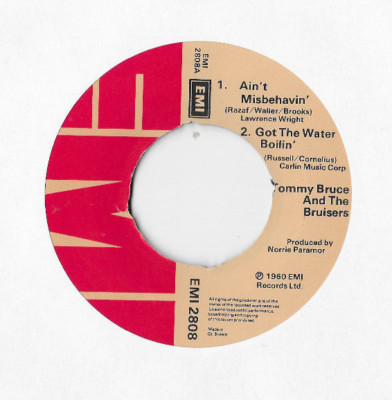 TOMMY BRUCE AND THE BRUISERS * AIN'T MISBEHAVIN' * 7" EP EMI 2808 PLAYS ...