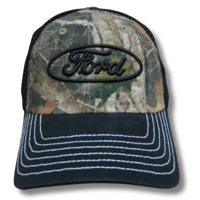 Ford Embroidered Logo Camouflage Trucker Hat Cap Car Auto Racing Cap ...