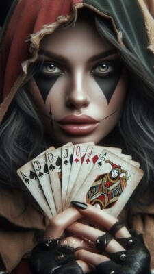 Dark Lady Gothic Poker Moderna House Decorazione POSTER / MAGNETE ...